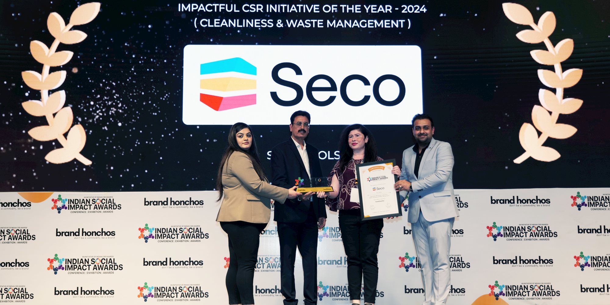 Seco India receives Indian Social Impact Award | Seco Tools